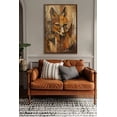 Abstract Fox Framed Wall Art, Abstract Geometric Fox Portrait Wall ...