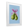 Stupell Industries Twin Pears with Ribbon White Framed Print Under ...