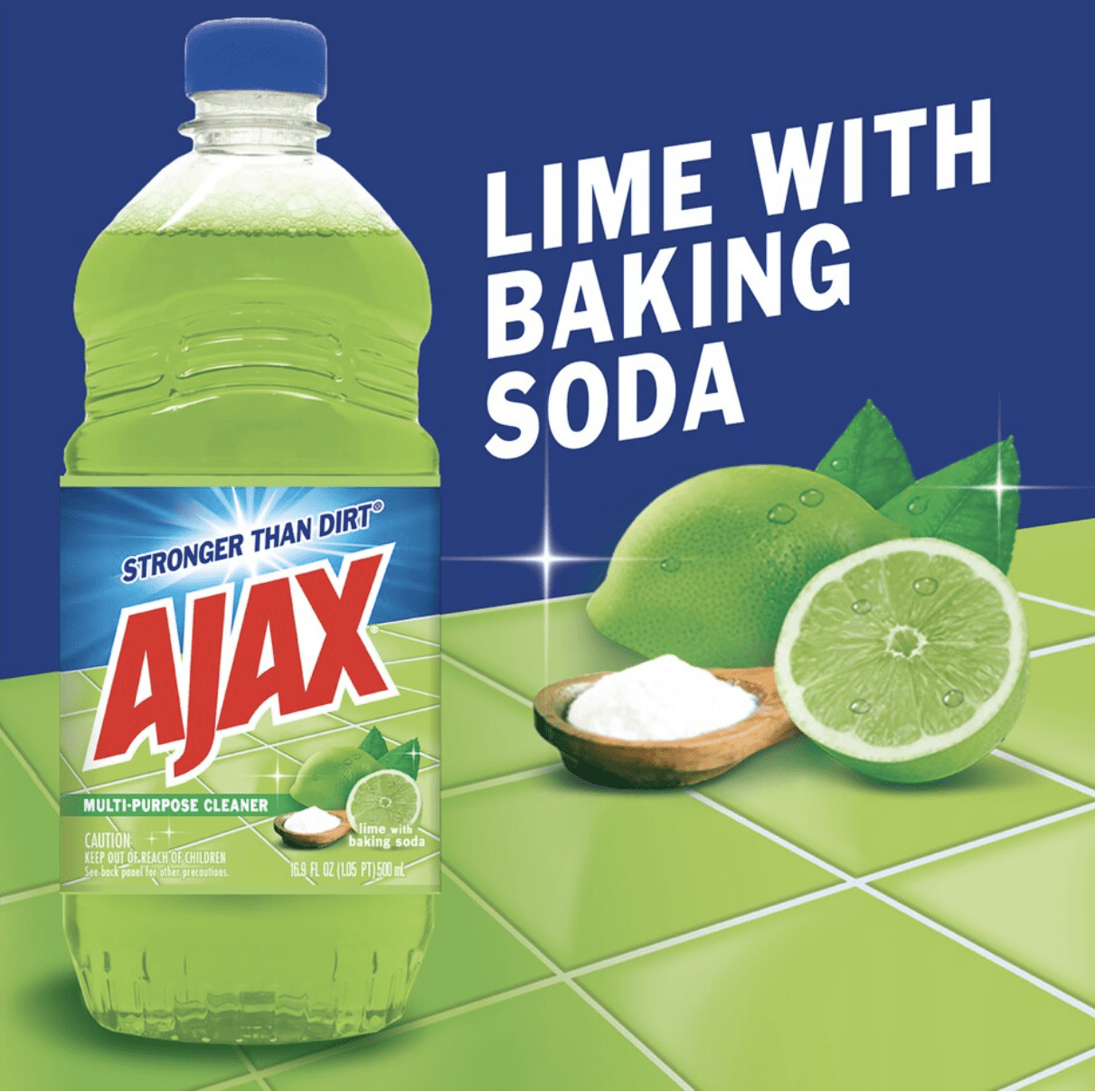 Ajax Lime and Banking Soda Scented Multipurpose Cleaner 16.9 oz ( 2 ...