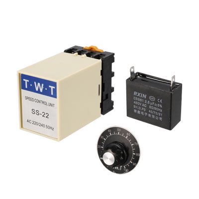 AC 220V/240V Motor Speed Controller + 20K Ohm Potentiometer + 2.5uF ...