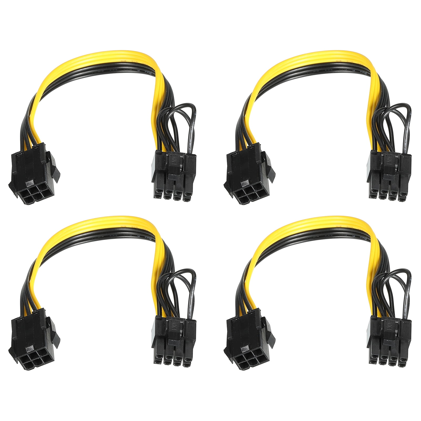 Uxcell PCIe Cable 6 Pin Female to 8 Pin (62) Male PCI Express Power ...