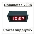 DC 5V LED Red Display Resistance Monitor Resistance Meter Impedance ...