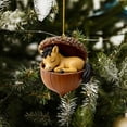Charming Forest Animals Acorn Ornaments Set, 4-Inch Home Decorative ...