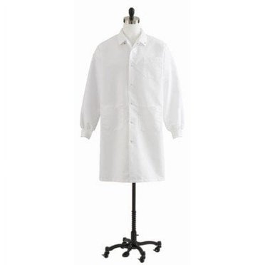 Unisex Knit Cuff Knee Length Lab Coat with Snaps - Walmart.com