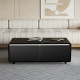 Modern Smart Coffee Table with Built-in Fridge, Bluetooth Speaker ...