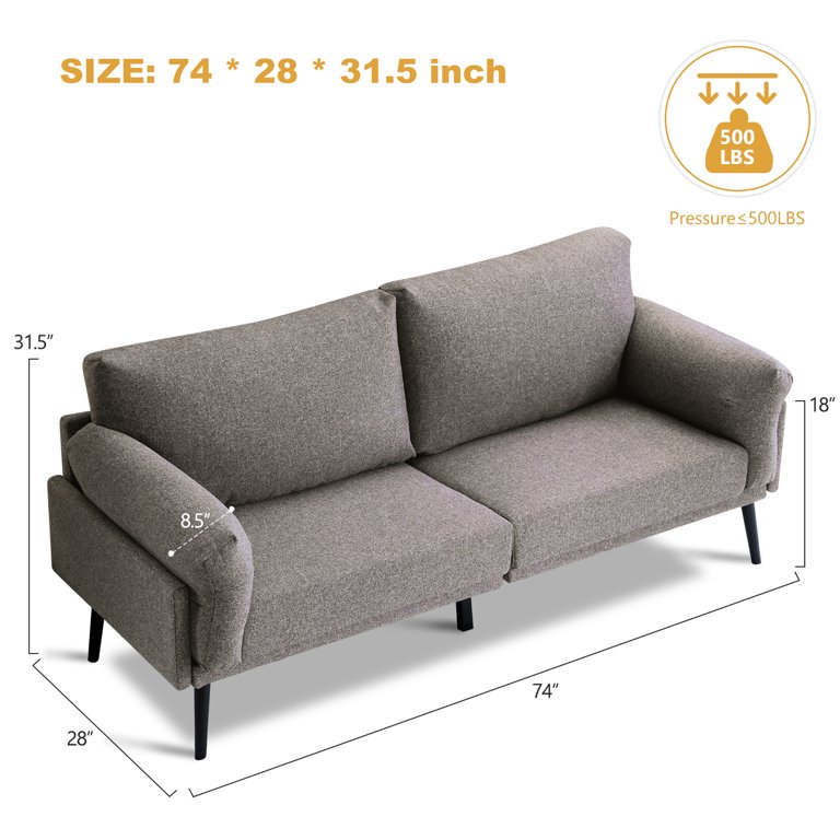 74 Inch Sofa | Baci Living Room