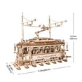 ROKR Wooden 3D Puzzle Tram Model, Classic City Mechanical Gear Kit, 374 Pieces - Walmart.com