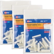 Avery Insertable Tabs, Self-Adhesive, Printable Inserts, 2" Clear, 25 ...