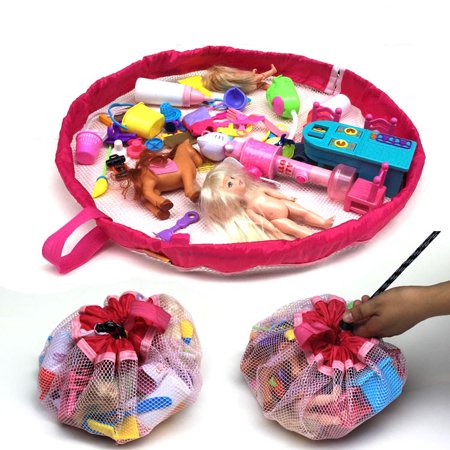 cueiha 2-in-1 Portable transparent net Drawstring Toys Storage ...