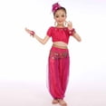 Byoo Little Girls Solid Belly Dance Outfit Sequined Chiffon Set With ...