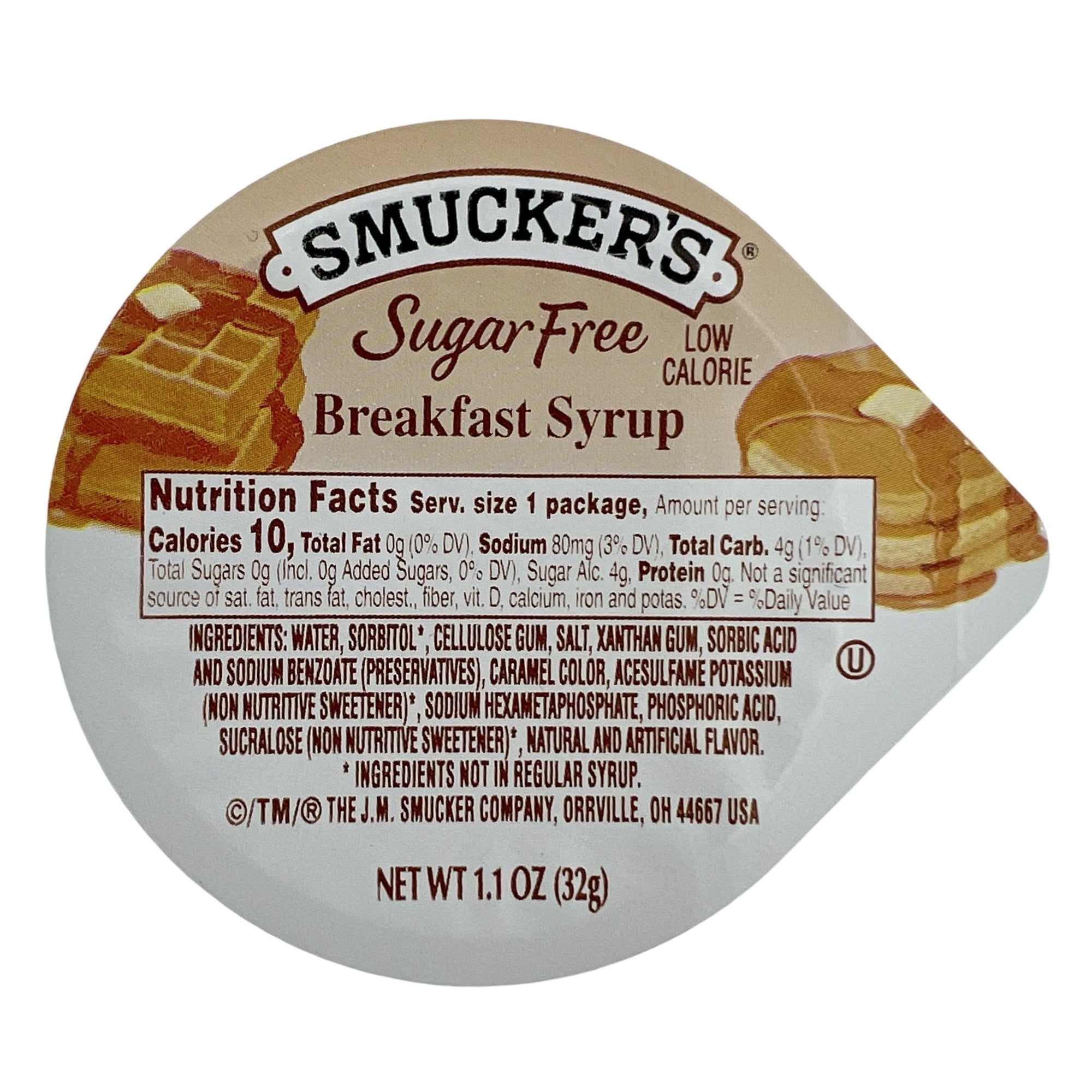 Smucker's Pancake Breakfast Syrup, 1.4 oz Cups, 100 Count Case