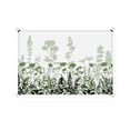 Country Flower Sun Shade Sail 12'X16' Vintage Silhouette Green Black ...