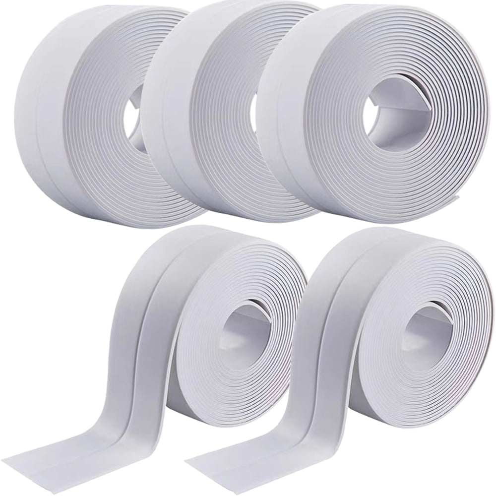 5 Rolls Caulk Strip 10.5 Ft x 1.5 Inch Professional Self-adhesive Caulk ...