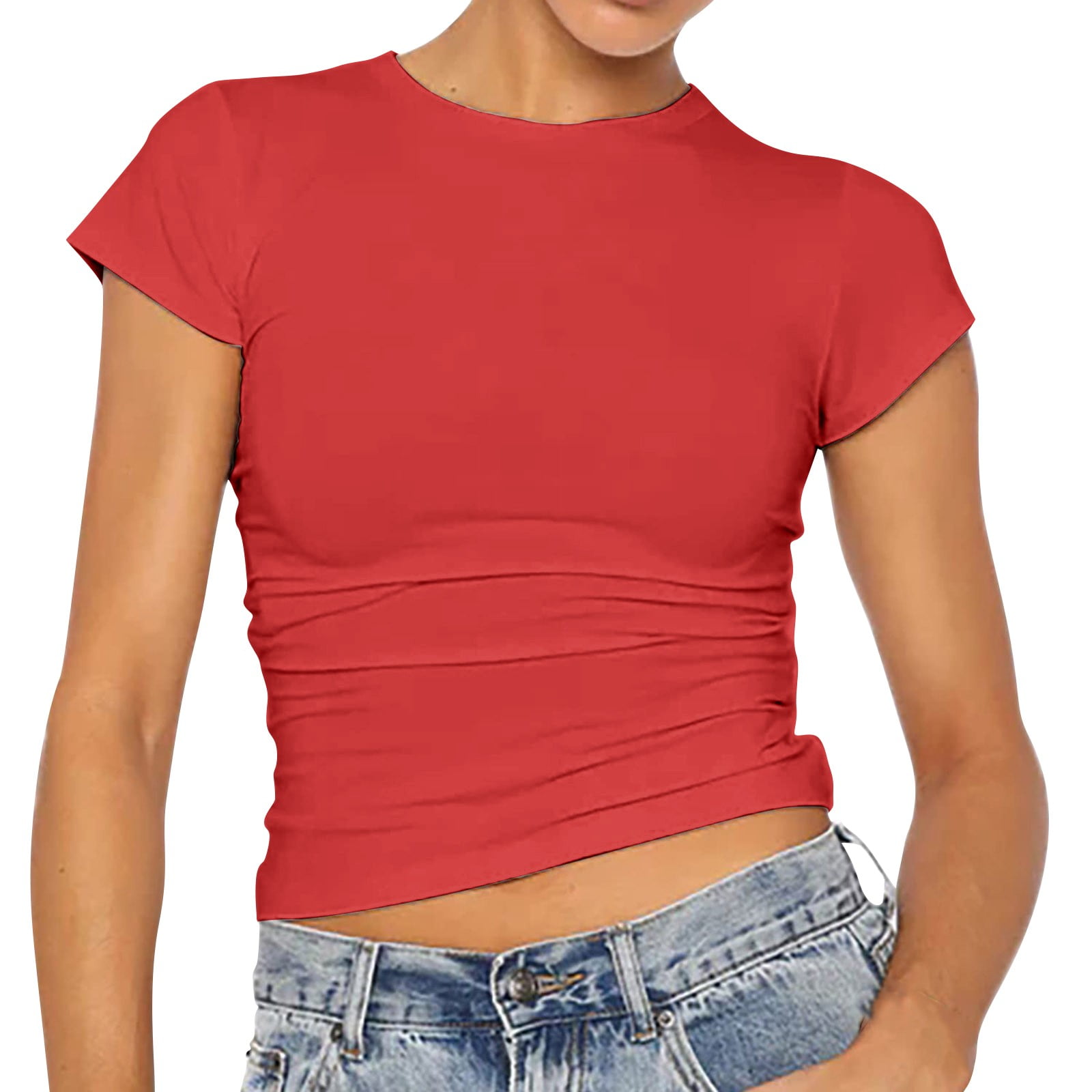 Click here for Mifelio Spring Tops For Women 2025 Womens Short Sl... prices