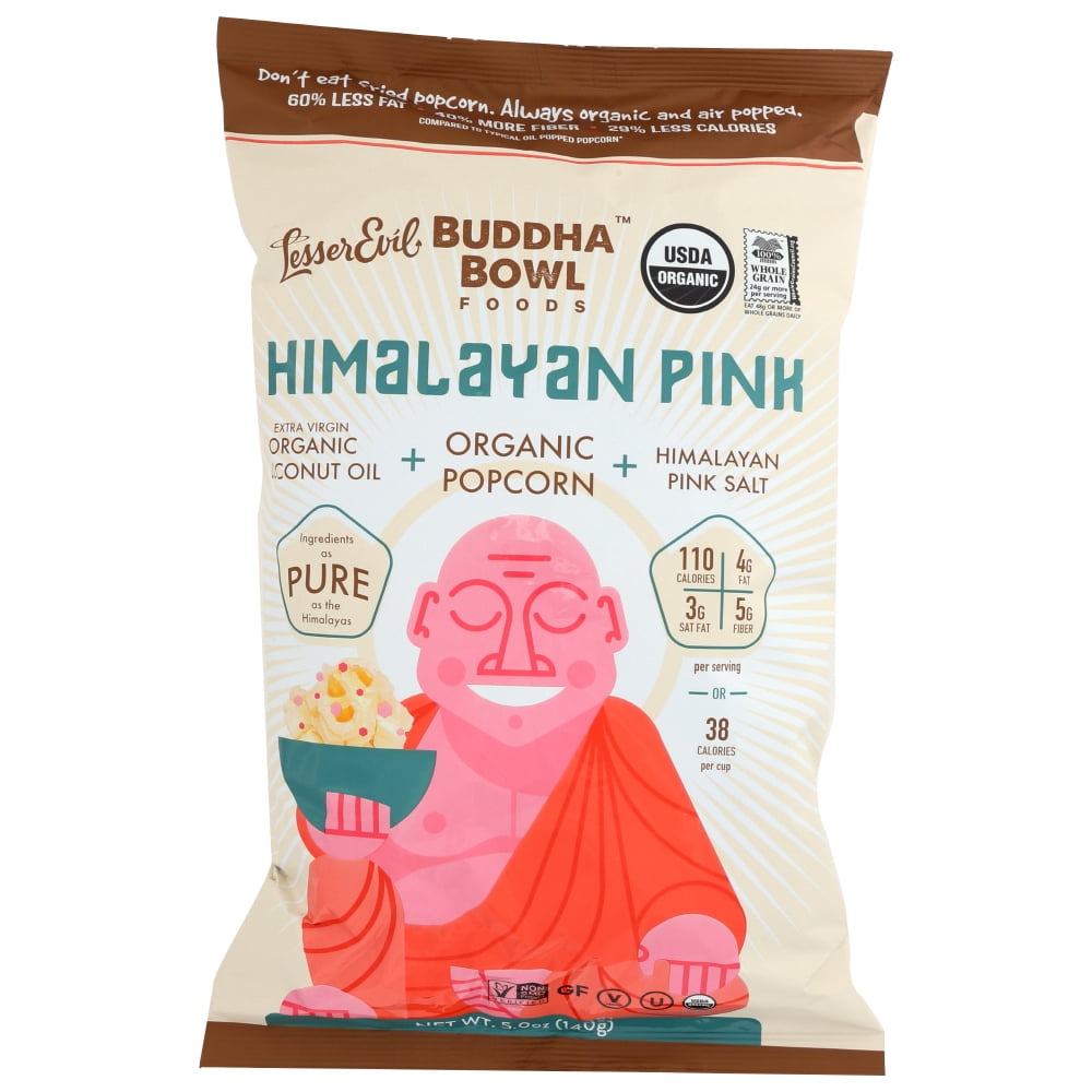 Lesser Evil Popcorn, Himalayan Pink, 5 Oz, Pack Of 12 - Walmart.com ...