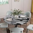 Black Crow Round Fitted Table Cover Abstract Grey Sky Feather ...