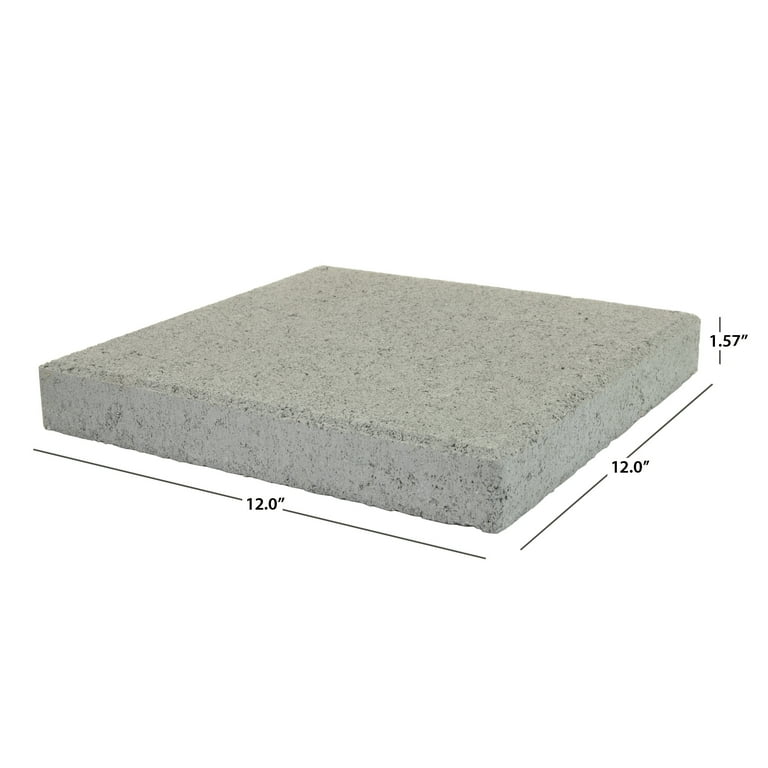 12x12 Concrete Paver Patio Pavestone 12" Square Pewter Concrete