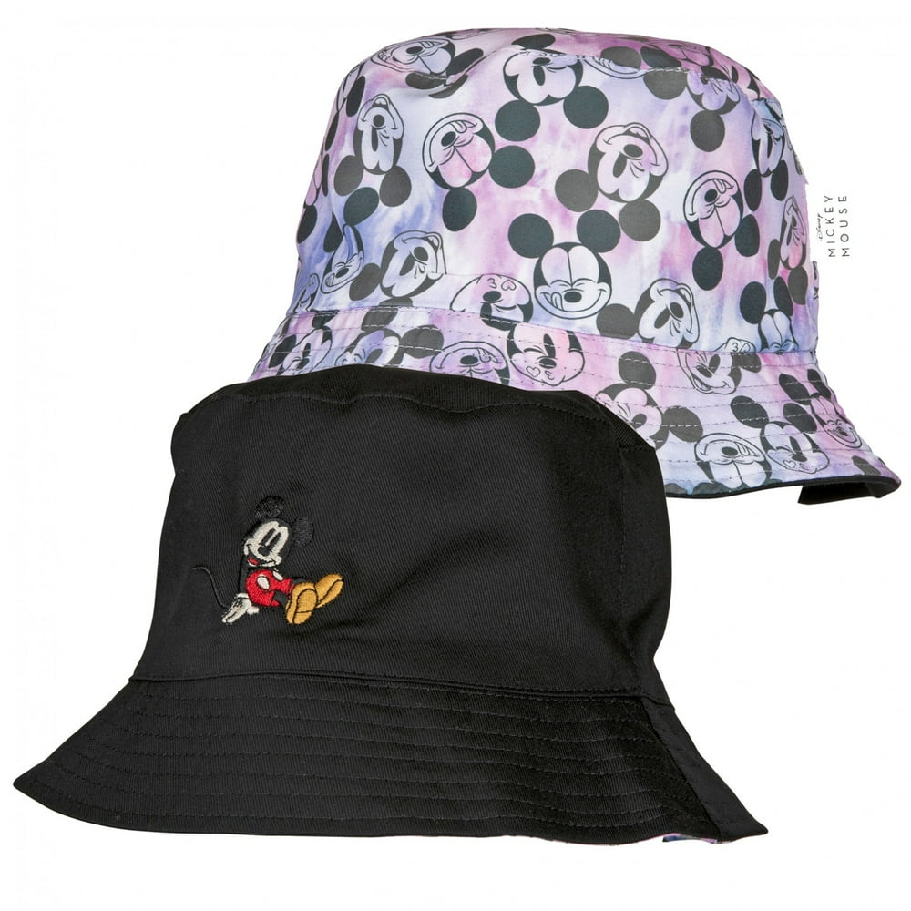 Disney Mickey Mouse Sitting and All Over Faces Reversible Bucket Hat ...