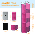 Coastal Rose Hanging Locker Organizer Shelf, Adjustable for Work, Gym ...