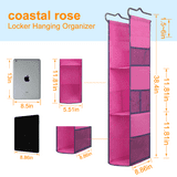 Coastal Rose Hanging Locker Organizer Shelf, Adjustable for Work, Gym ...