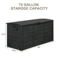 75 Gallon Outdoor Storage Box, All-Weather Deck Chest for Backyard ...