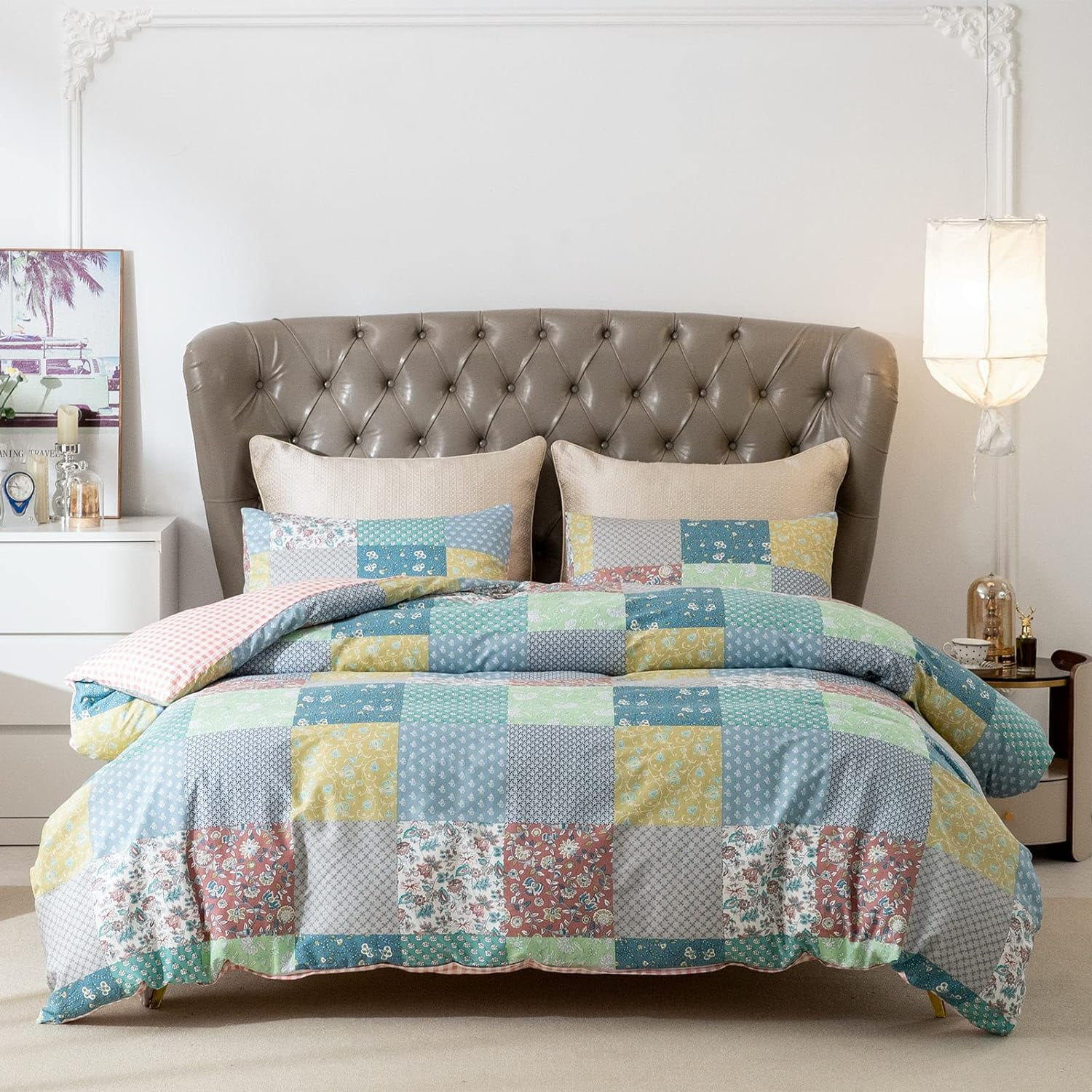 Juego de Funda Nórdica, 3 Piezas 100% Algodón Suave King Bedding Set ...