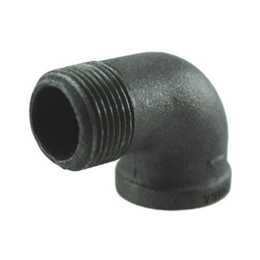 Supply Giant 1236PBLK Black Steel Pipe, Schedule 40 Threaded Fitting, 1 ...