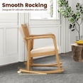Barara King Natural Acacia Wood Rocking Patio Chair with Slatted Back ...