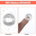 50 NFC Tags Sticker with Original NTAG215 Chip - Round Adhesive RFID ...