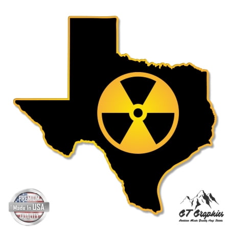 Texas Map Nuclear Radiation - 12" Vinyl Sticker Waterproof Decal ...
