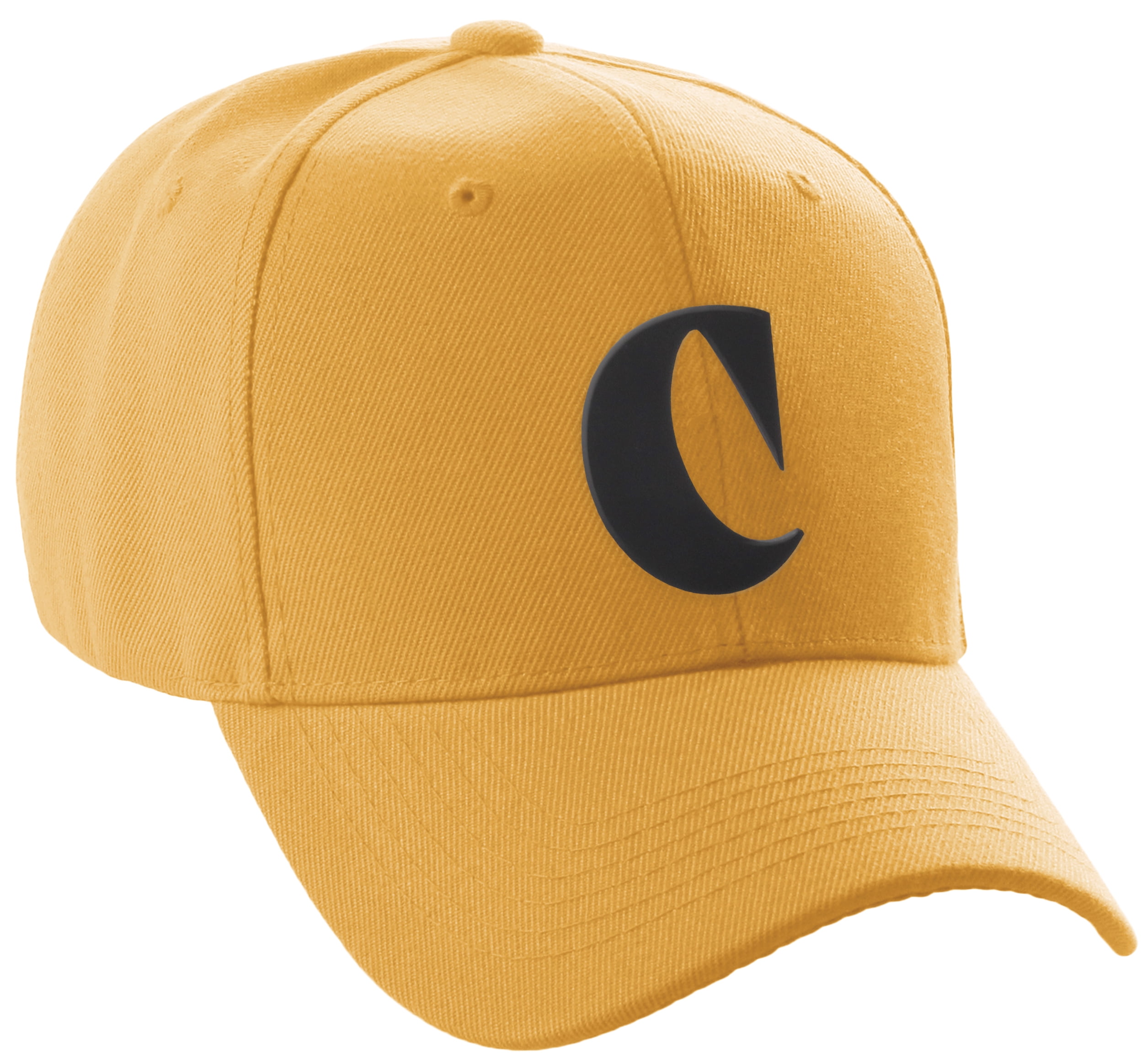 Daxton Structured Curve Visor Bill Baseball Hat 3D Capital Alphabet ...