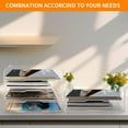 4 Pack- Stackable Paper Letter Tray,Clear Acrylic Magazine Holder and ...