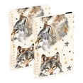 Wolf Face Stars Ring Binder Notebook Journey Note Diary College Ruled ...