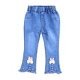 EnJoCho Girls Bootcut Jeans Kids Y2𝗄 Vintag𝖾 Pull On Denim Pants Polka ...