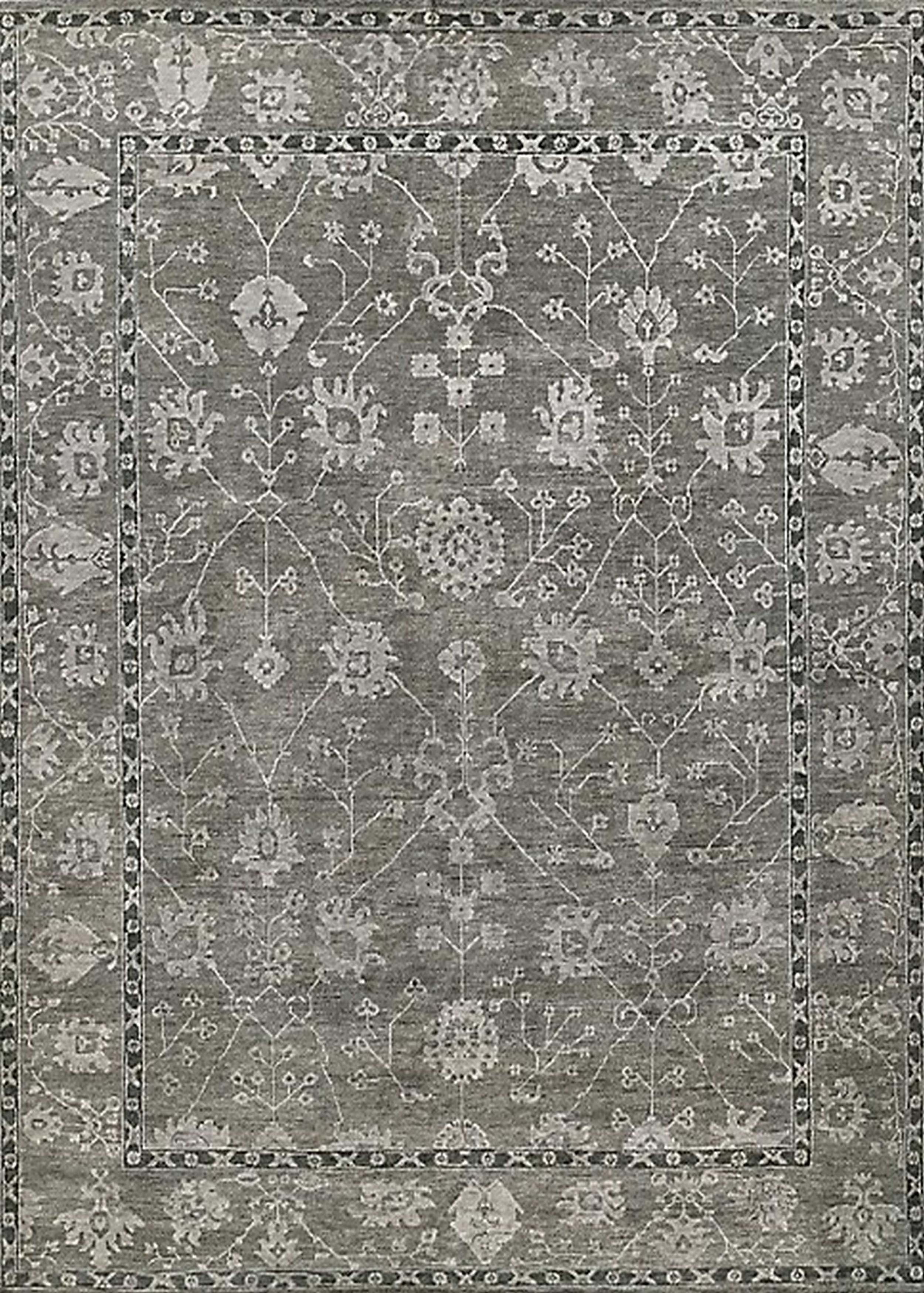 Ahgly Company Machine Washable Indoor Rectangle Industrial Modern Gray ...