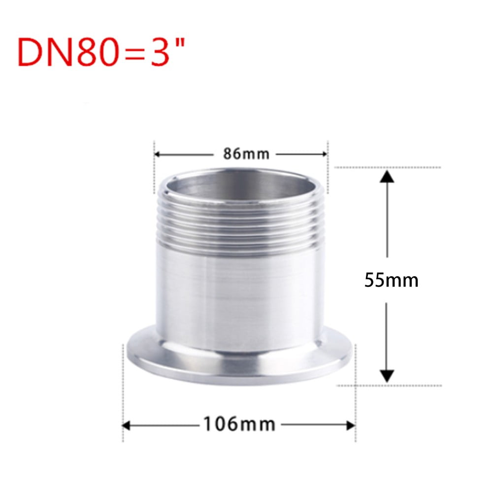 304Stainless Steel Sanitary Male Threaded Ferrule Pipe Fitting Tri ...