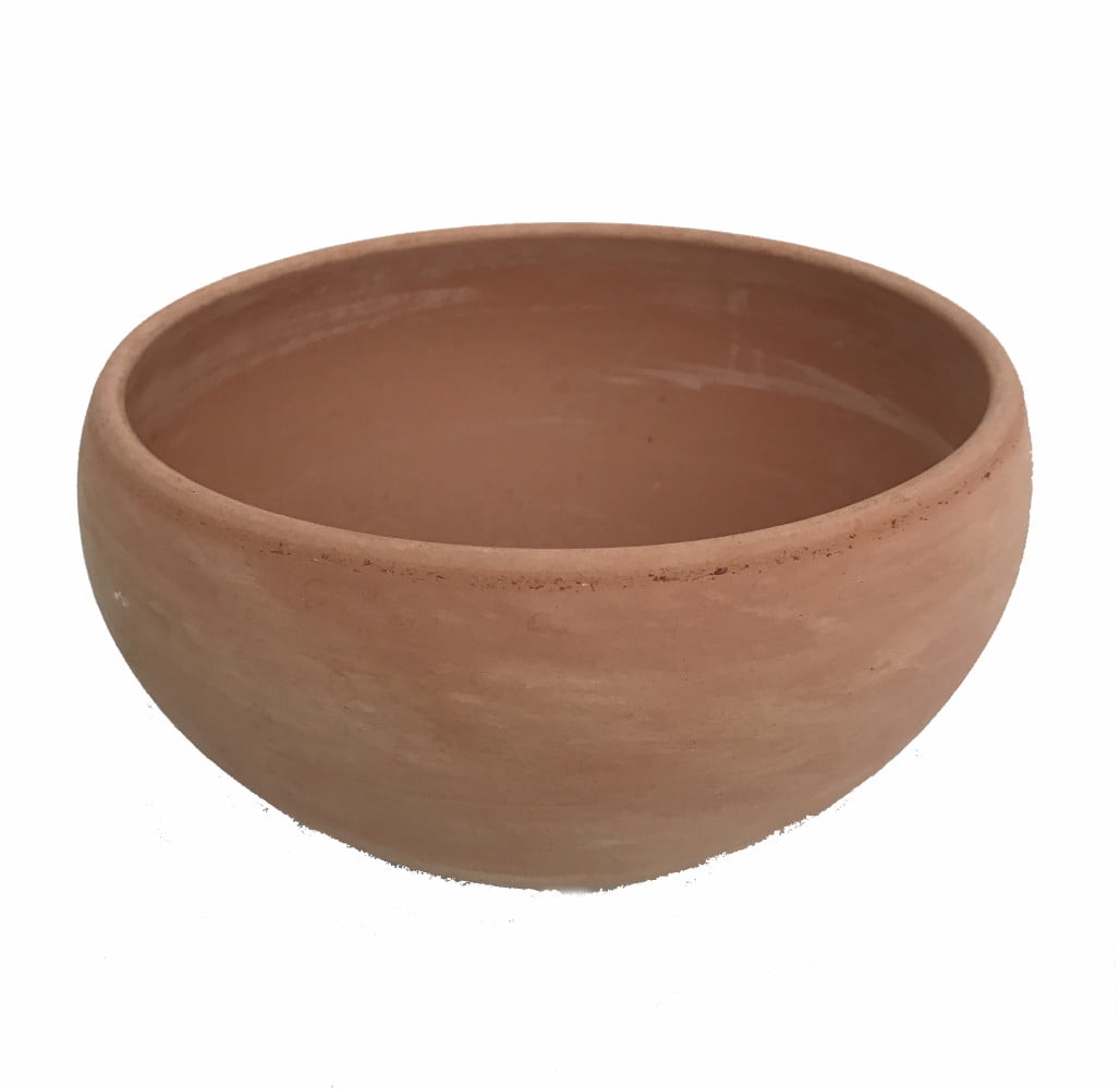Luna Low Bowl Pot - Light Marble Clay - 6 1/4" x 4" - Walmart.com