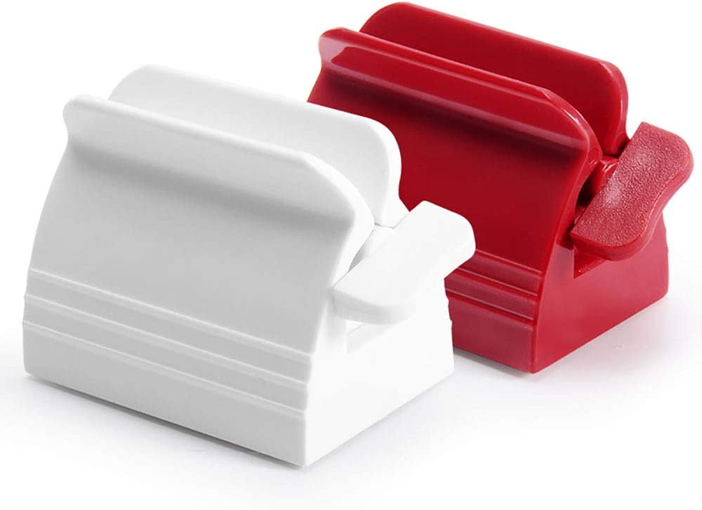 2 Pack Tubes Squeezer Dispenser Toothpaste Tube Seat Holder Stand ...
