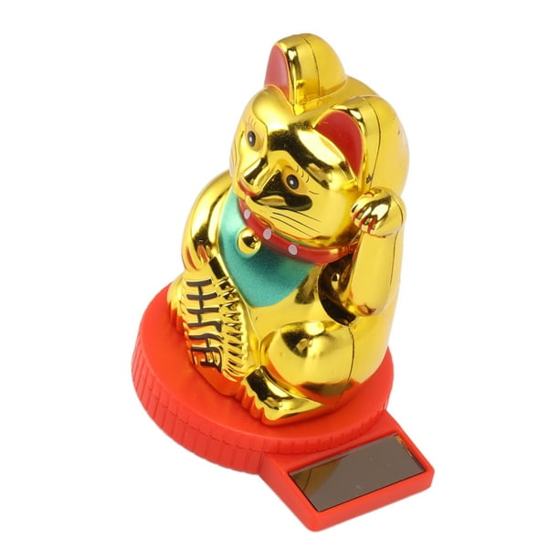 Solar Powered Waving Cat,Solar Powered Waving Arm Fortune Cat Lucky ...