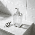 BPPEG 450Ml Hand Soap Dispenser Bottle,Clear Square Ripple Design ...