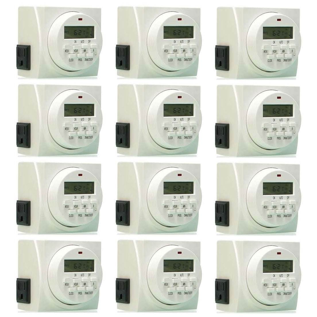 Autopilot 7 Day Dual Outlet Digital Programmable Timer Controller (12 ...
