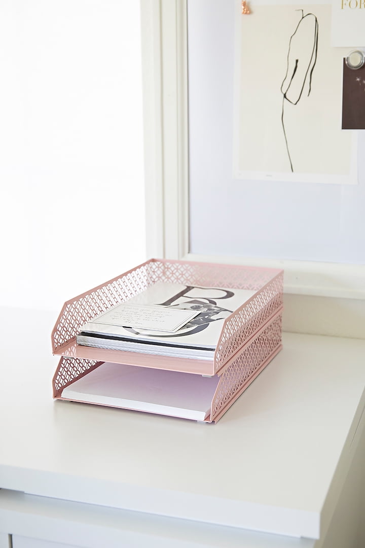 Blu Monaco Pink Paper Tray - Set of 2 - Walmart.com