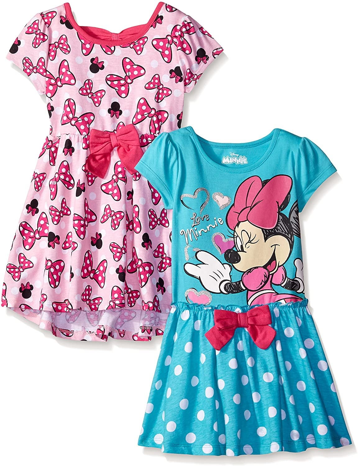 Disney Girls' 2 Pack Minnie Mouse Dresses - Walmart.com - Walmart.com