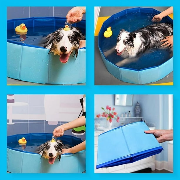 Foldable Dog Pool Hard PVC Pet Bath Tubs Outdoor Pools for Puppy Small ...