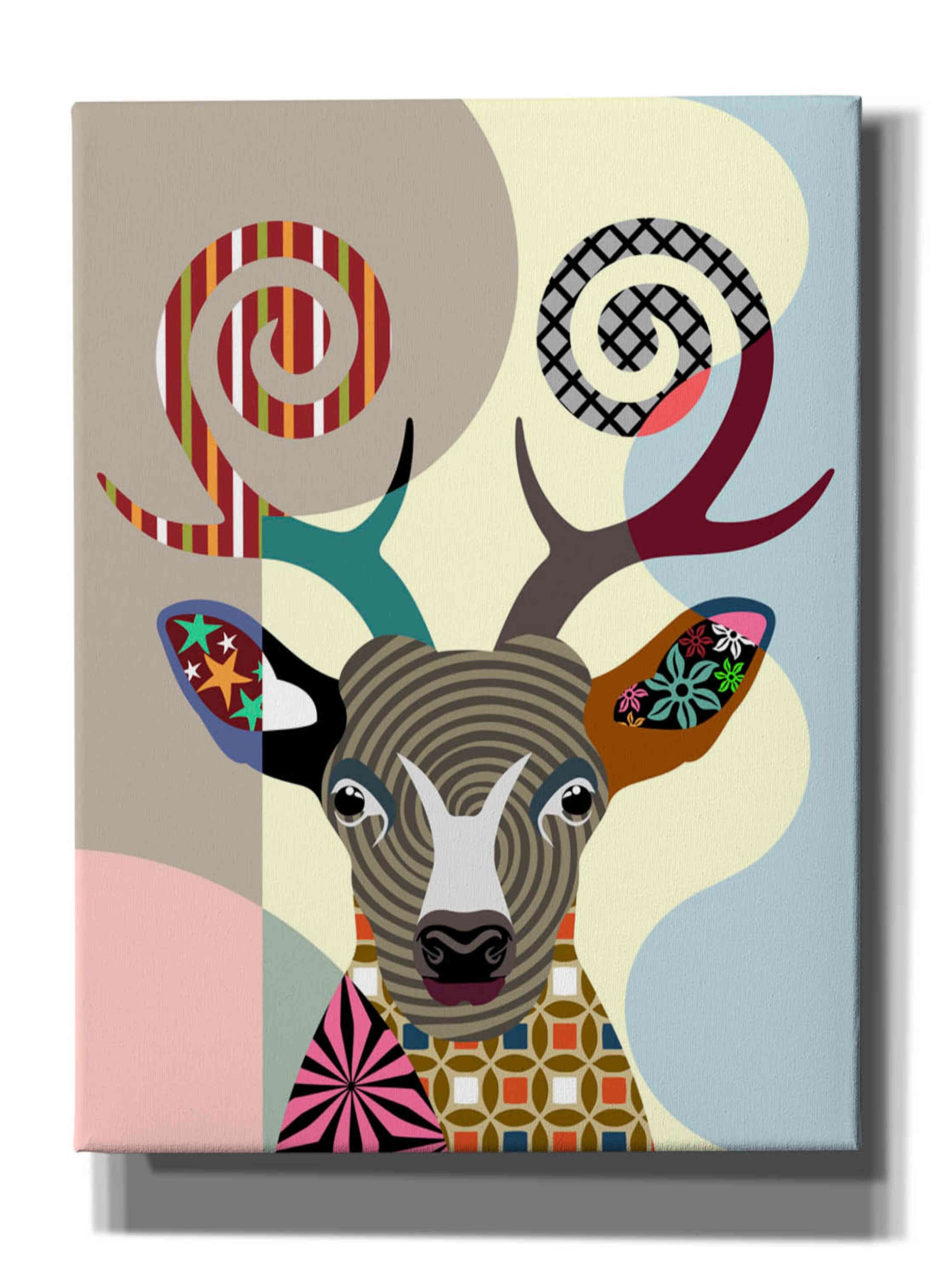 Epic Graffiti 'Spectrum Deer' by Lanre Adefioyue, Canvas Wall Art, 12 ...