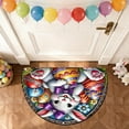 Japceit Easter Welcome Doormat, Half Circle Absorbent and Non-Slip ...