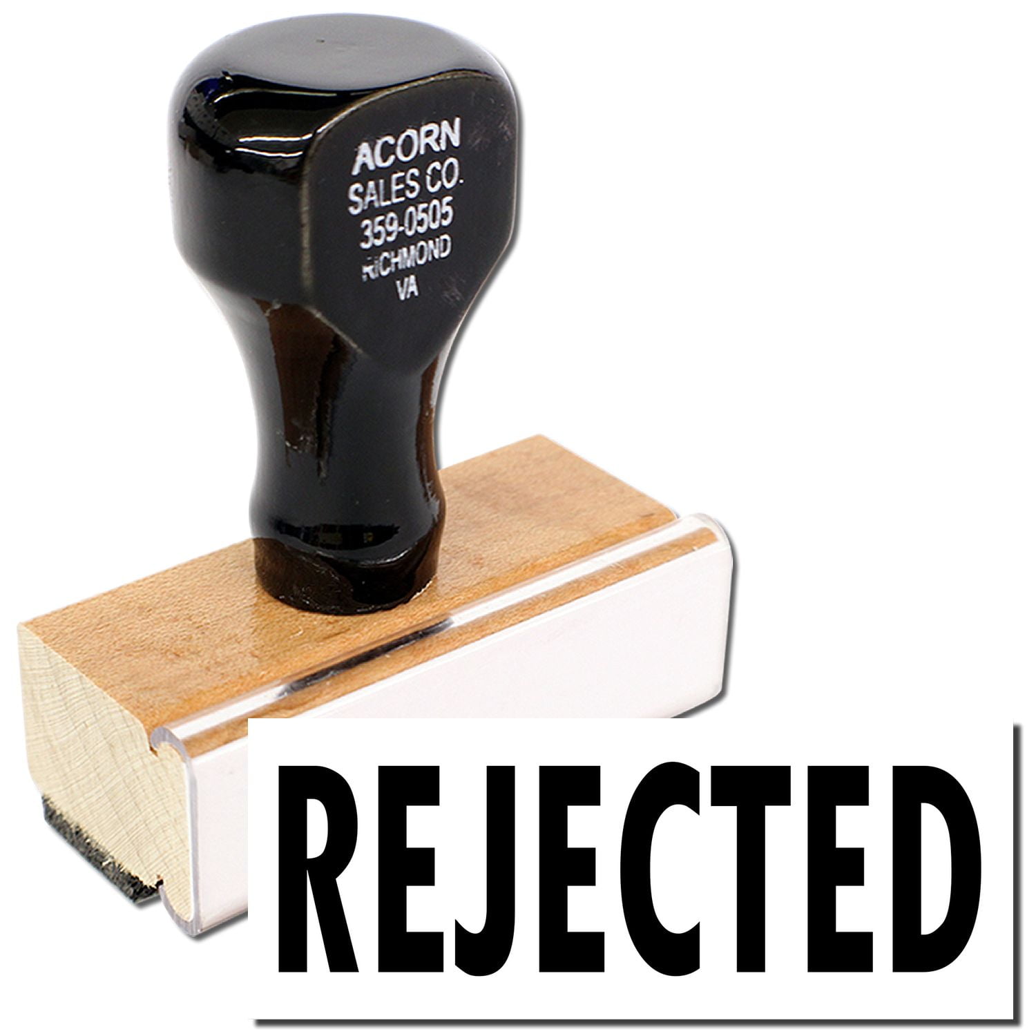 Large Rejected Rubber Stamp, Wooden Handle Rubber Stamp, Laser Engraved ...