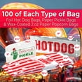 Avant Grub Retro Pickle, Hot Dog and Popcorn Paper Bags - 100 Each ...