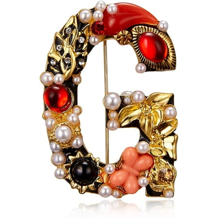 Initial Brooch Pins A-Z 26 Letters Brooches For Women Girls Colorful ...