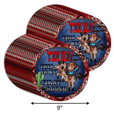 Howdy Y'all Cow Girl Birthday Party Supplies - Cow Print Rodeo Birthday ...